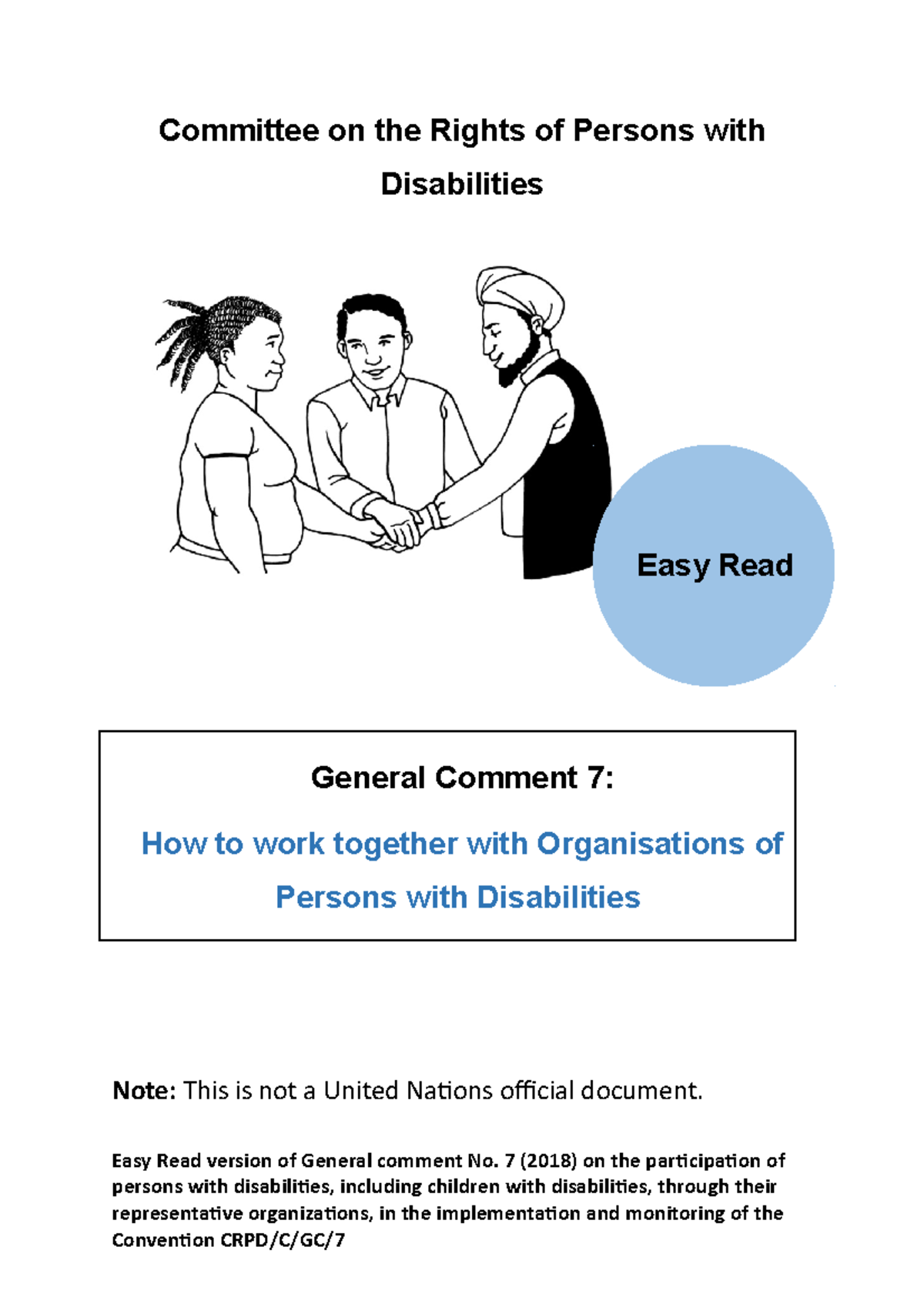 CRPD C GC 7 Easy read version 8757 E - Committee on the Rights of ...