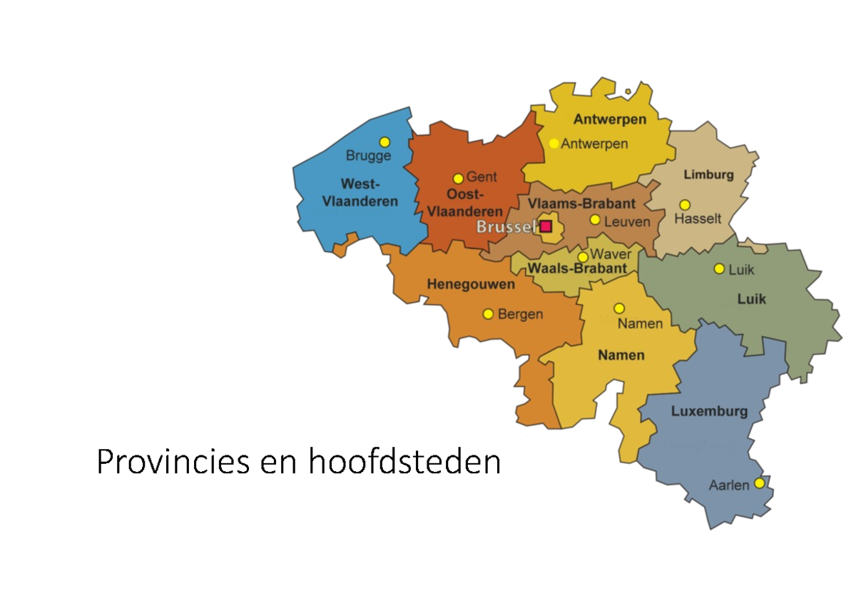 Kaartenkennis - gewoon - Provincies en hoofdsteden Nieuwpoort Diksmuide ...