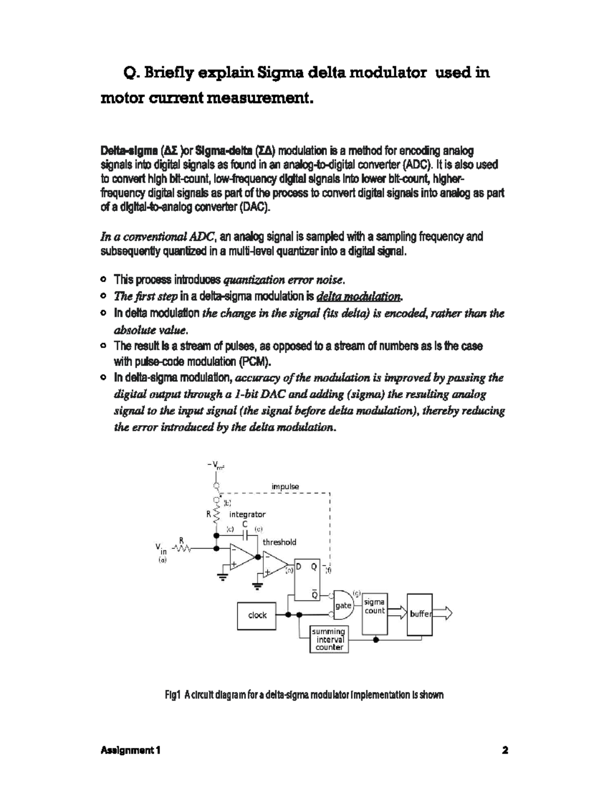 Sigma delta modulator used in motor current measurement - Metrology ...