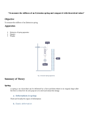 2019-ME-101 Lab Reports - Experiment No. 01 Parametric and numeric analysis of simply supported ...