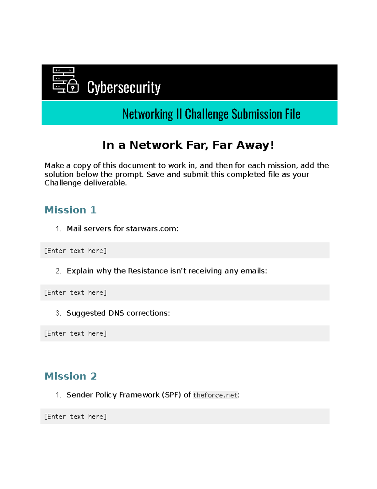Copy of [Make a Copy] Networking II Challenge Submission File - Cybersecurity Networking II ...