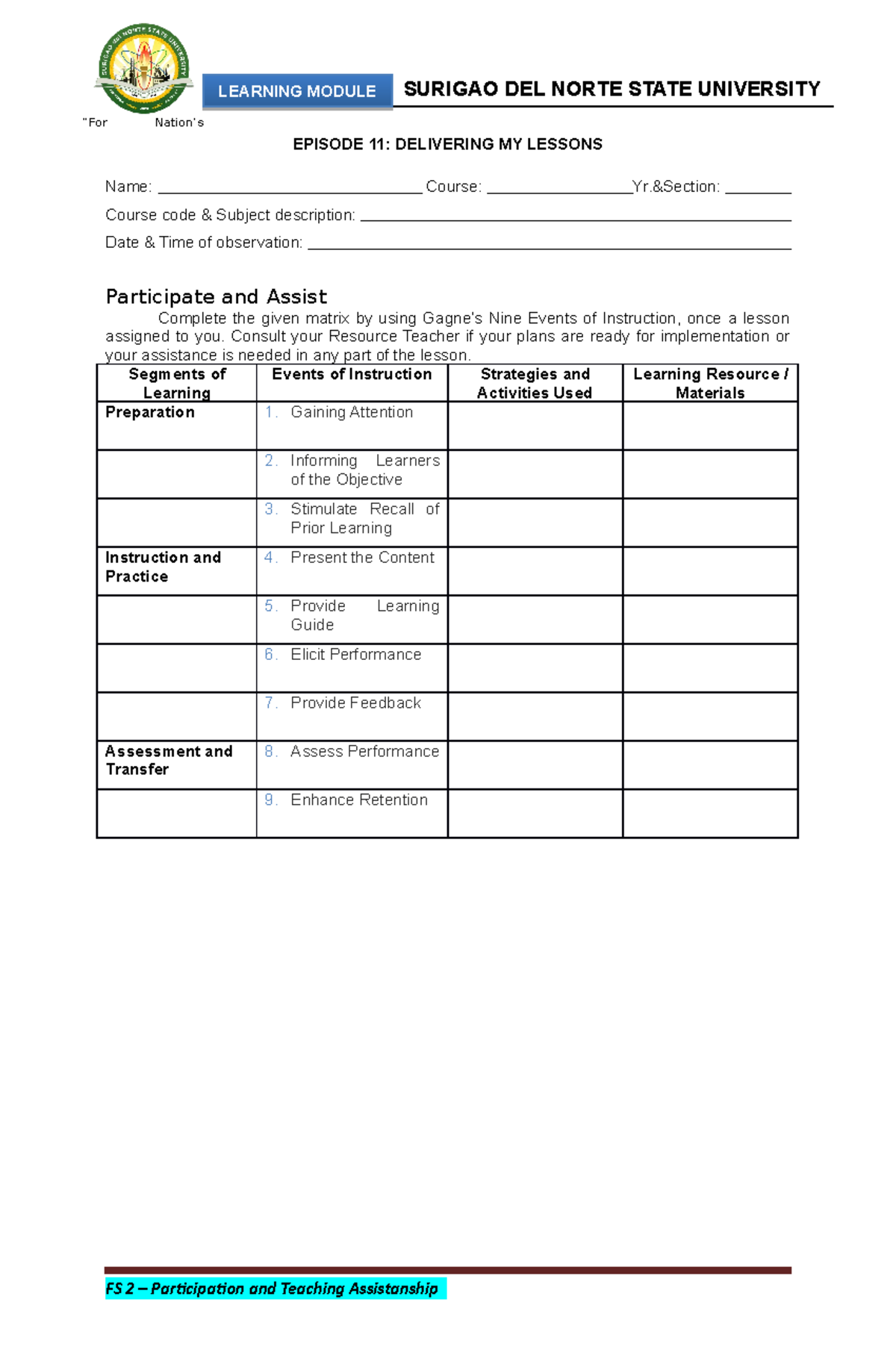 FS 2 Episode 11 - Hope this helps with your study. - EPISODE 11 ...