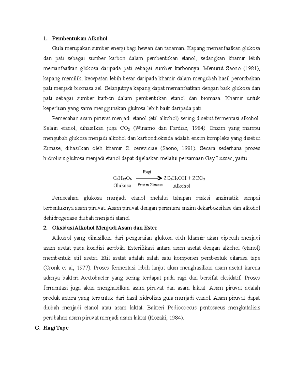 Pembentukan Alkohol - kimia - Pembentukan Alkohol Gula merupakan sumber ...