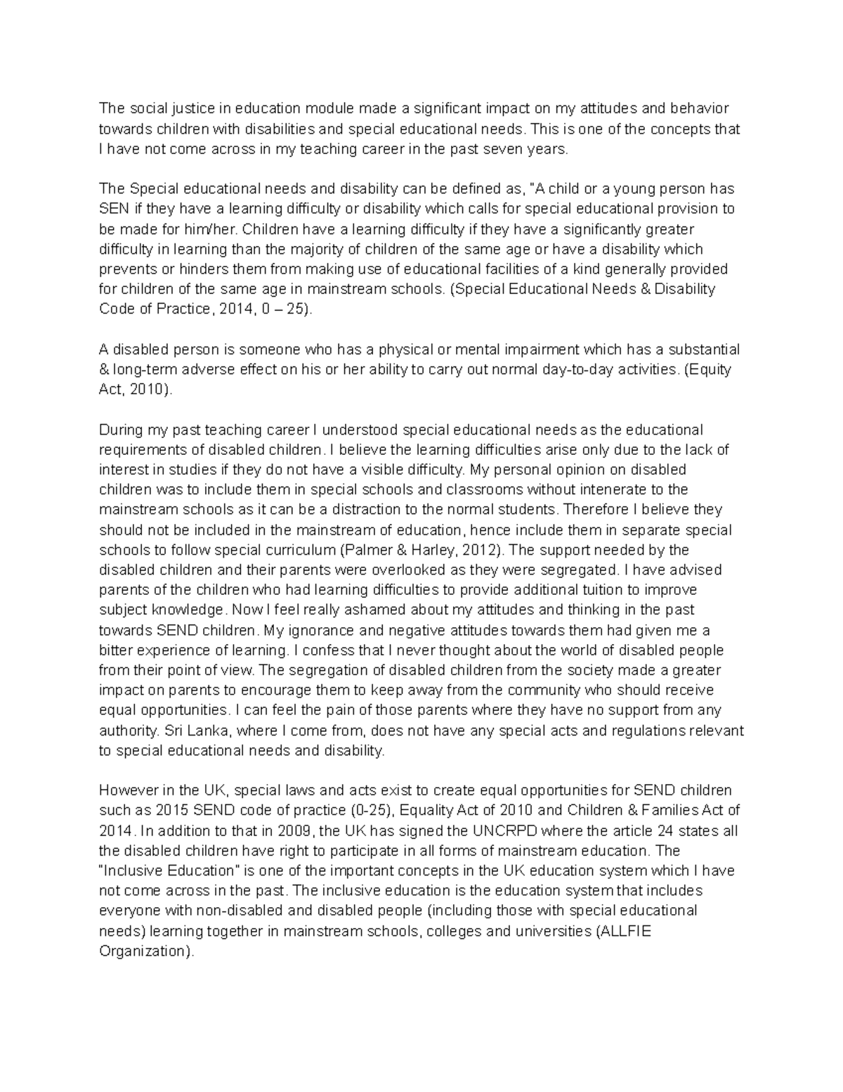 Social Justice In Education Special Educational Needs And Disabilities ...