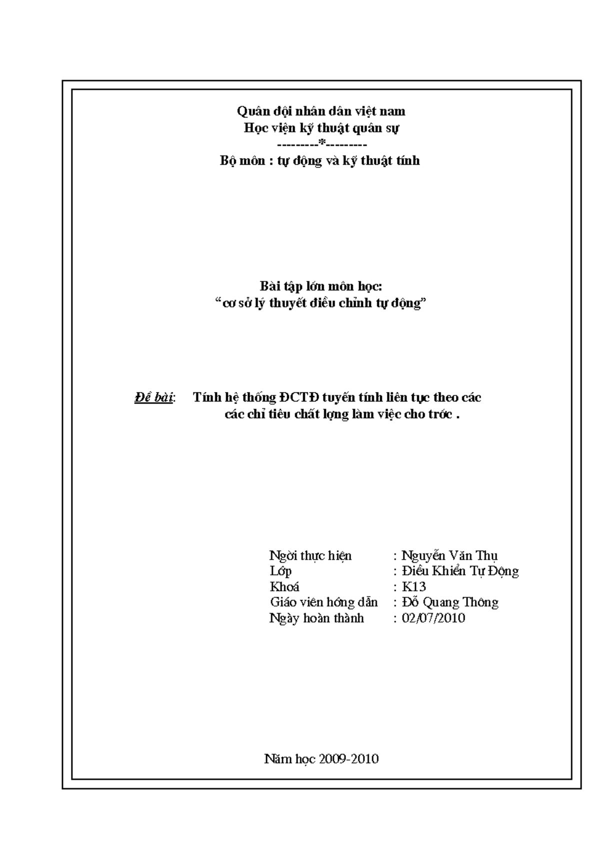 Part-1 11 - i give up - Qu©n ®éi nh©n d©n viÖt nam Häc viÖn kü thuËt qu©n sù -*- Bé m«n : tù ...