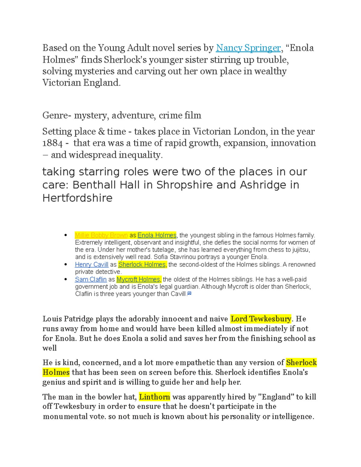 Elc slide - video presentation - Based on the Young Adult novel series ...