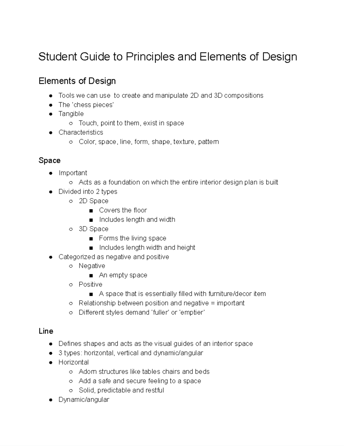 Week 1 Lecture Notes - Student Guide to Principles and Elements of ...