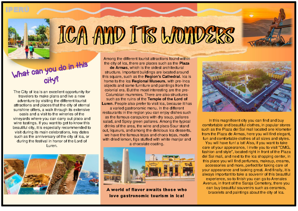 Folleto - IPERÚ The City of Ica is an excellent opportunity for ...