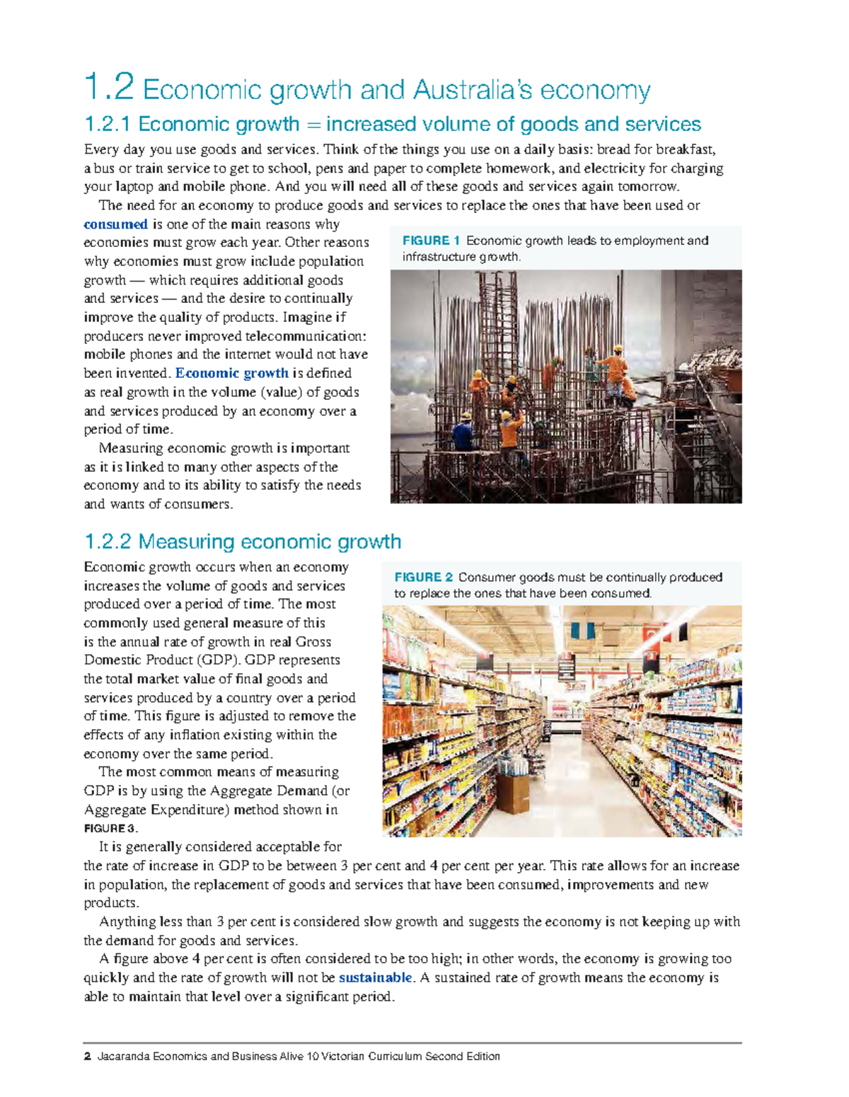 1.2 Economic Growth - 1 Economic growth and Australia’s economy 1.2 ...