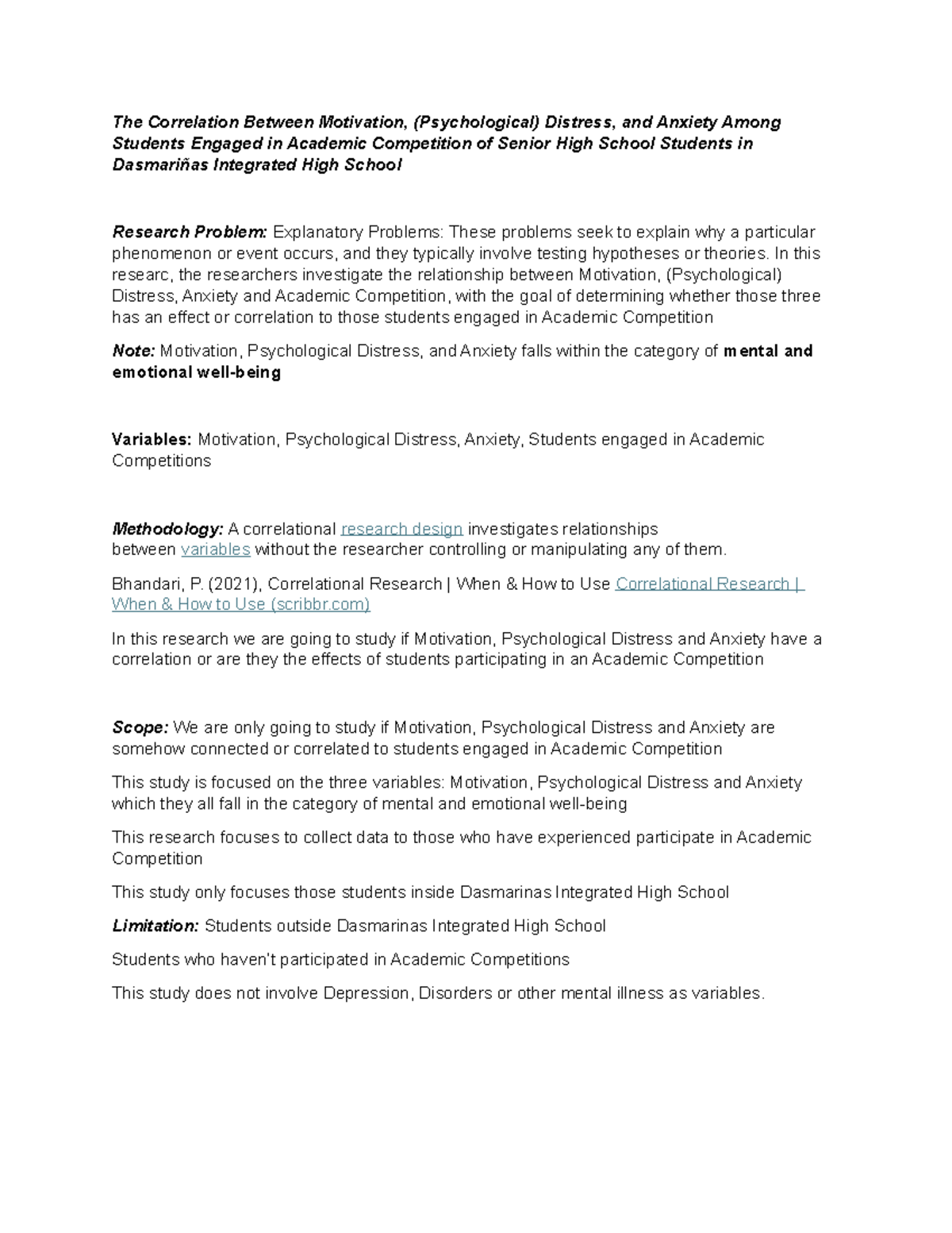 PR 2 - Practical Research 2 focuses on applying research methods to ...