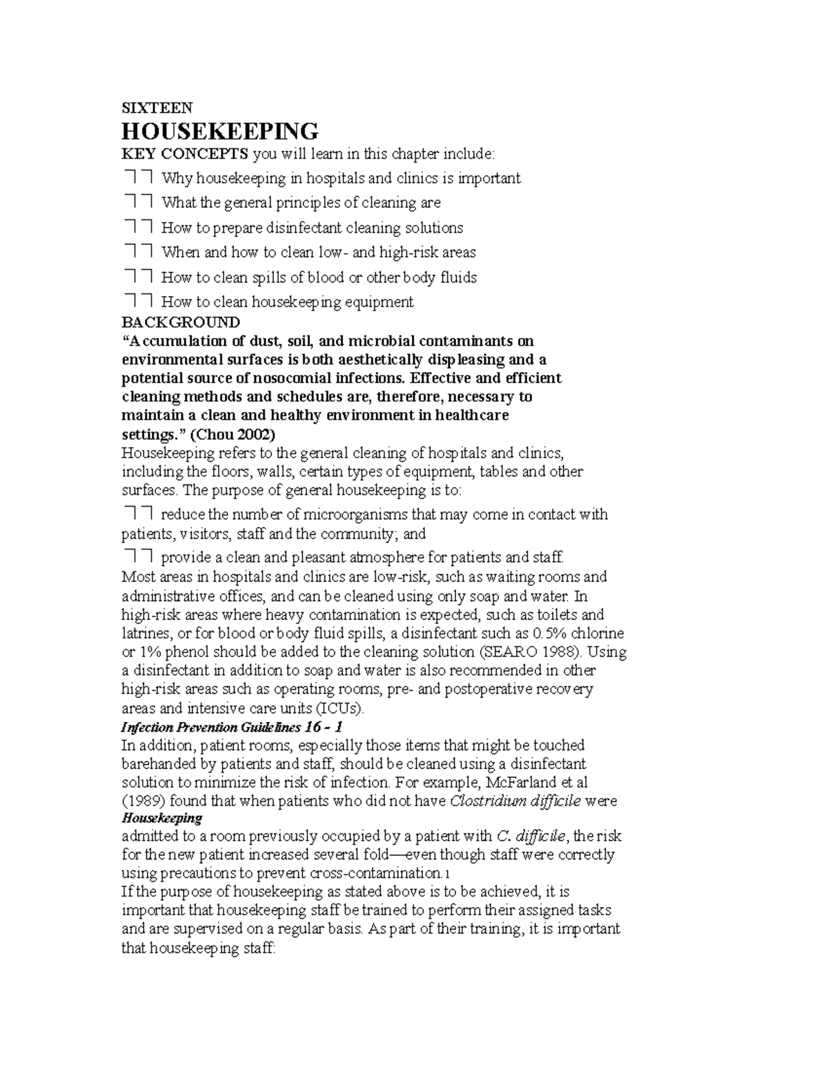 Housekeeping & Front office notes for Hotel Management student's ...