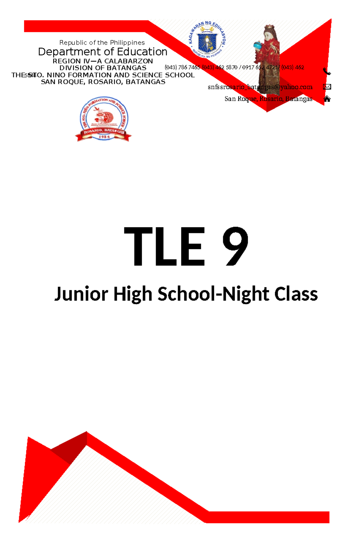 6-G9-TLE-1Q-M1&M2 and 2Q-M1&M2 - ####### Republic of the Philippines ...
