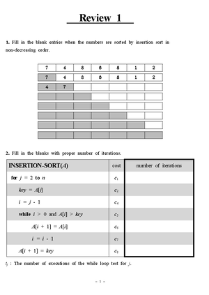 Handout 1 Ansoonho - Algorithm Analysis - Studocu