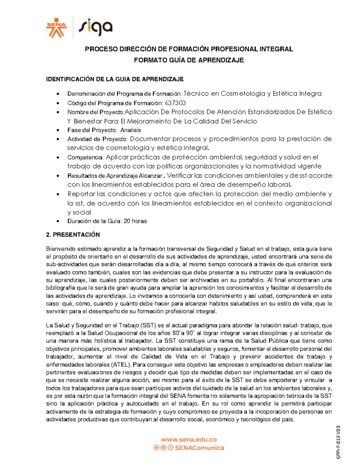 2. GFPI-F-019 GUIA DE Aprendizaje Transversal SST - PROCESO DIRECCIÓN DE FORMACIÓN PROFESIONAL ...