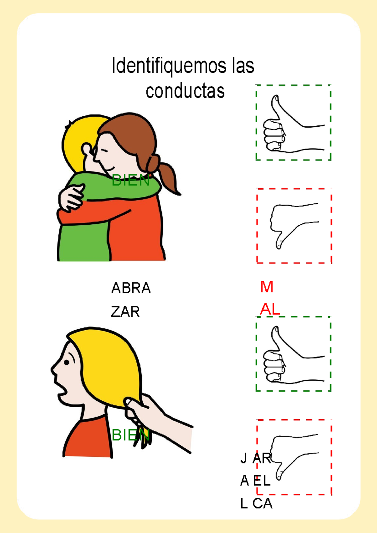 Conductas Adecuadas E Inadecuadas Dibujo Y REAL ...