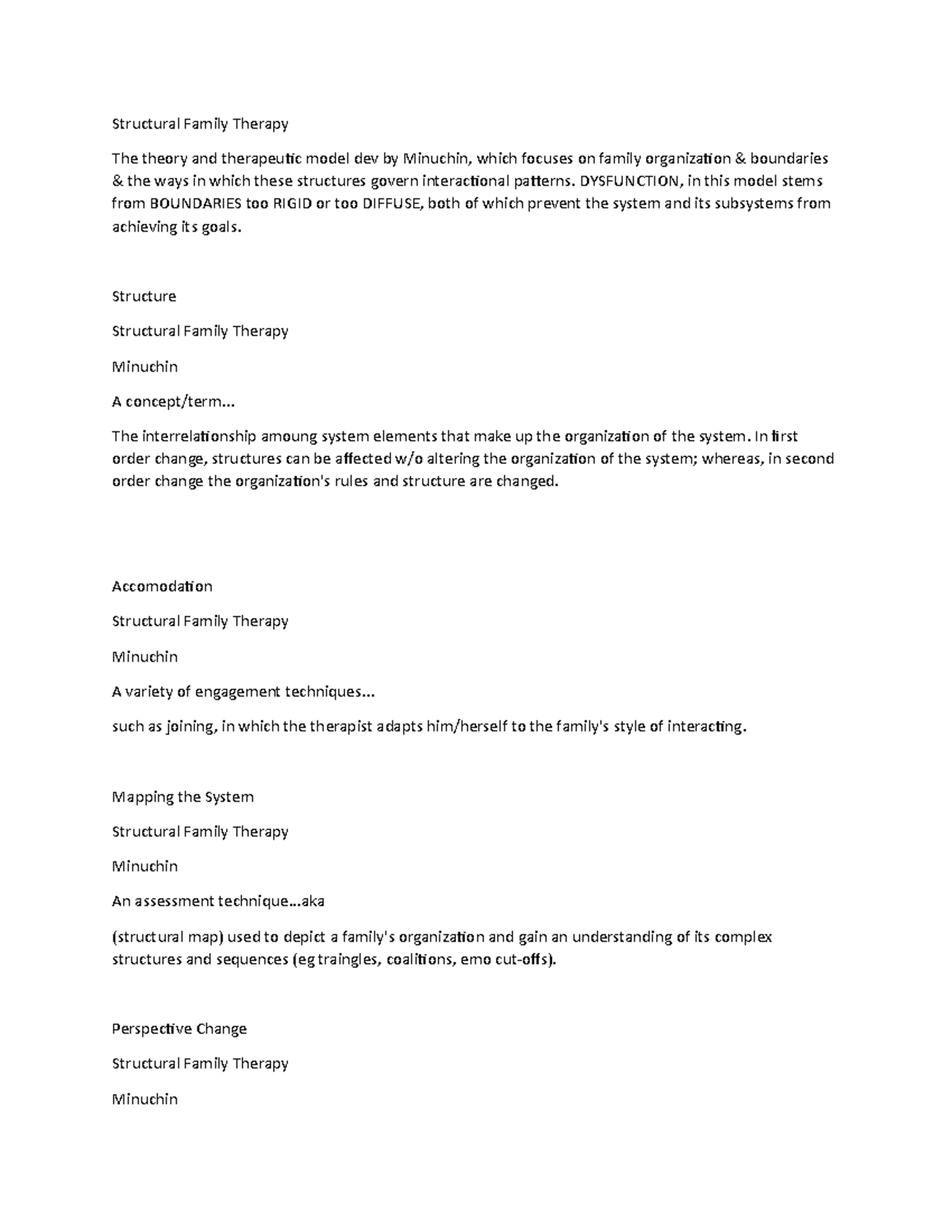 Family Therapy Flash Cards - Structural Family Therapy The theory and ...