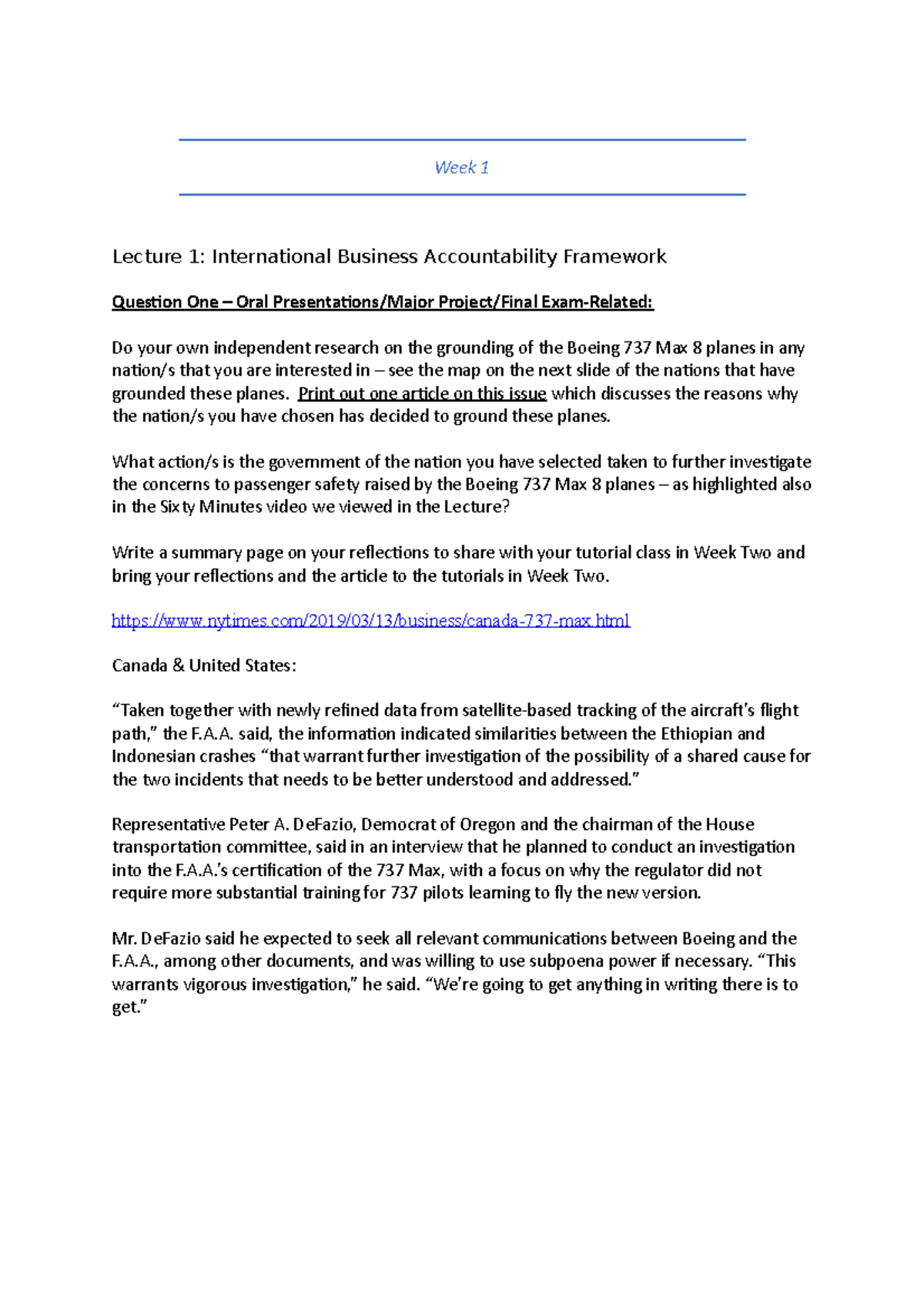 International Accounting Lecture Notes Week 1-13 - Week 1 Lecture 1 ...