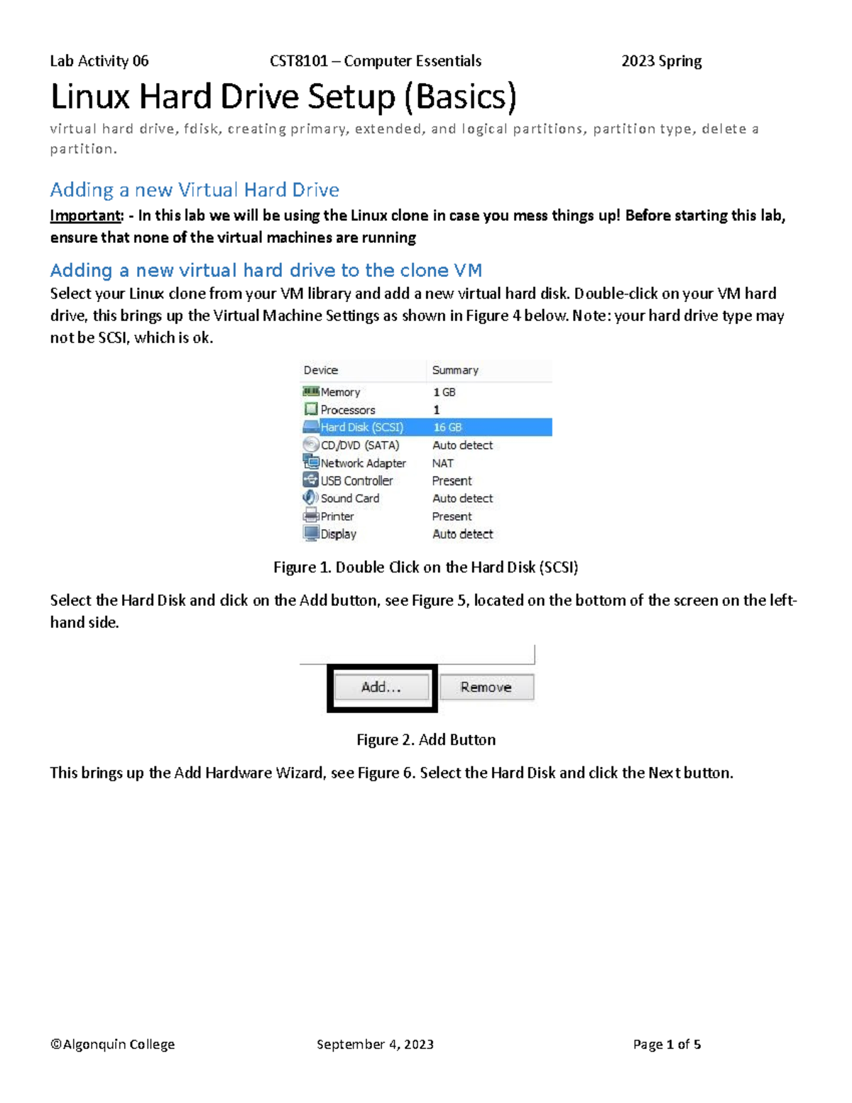 Linux Hard Drive Setup (Basics) Part 1 - Linux Hard Drive Setup (Basics) virtual hard drive ...