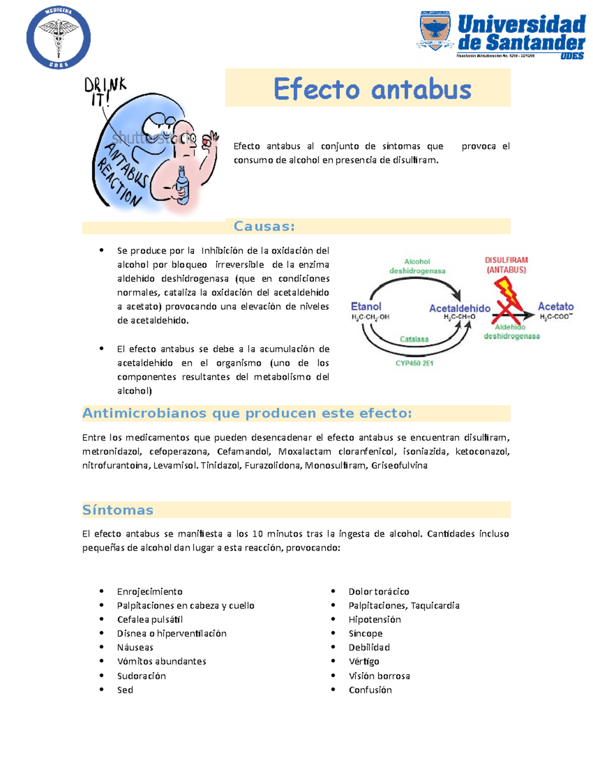Trabajo de Farmacología - Efecto antabus Efecto antabus al conjunto de ...