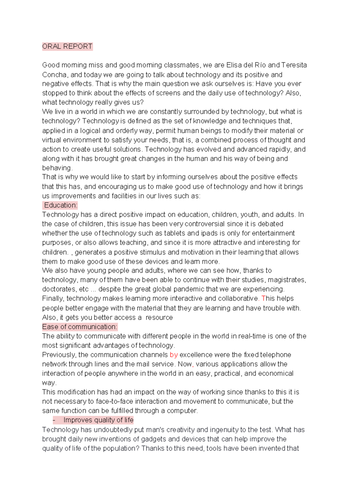 ORAL Report jaja lals mksnd jakhdn jjjj ajna slo auwwebn akjhne akd ...