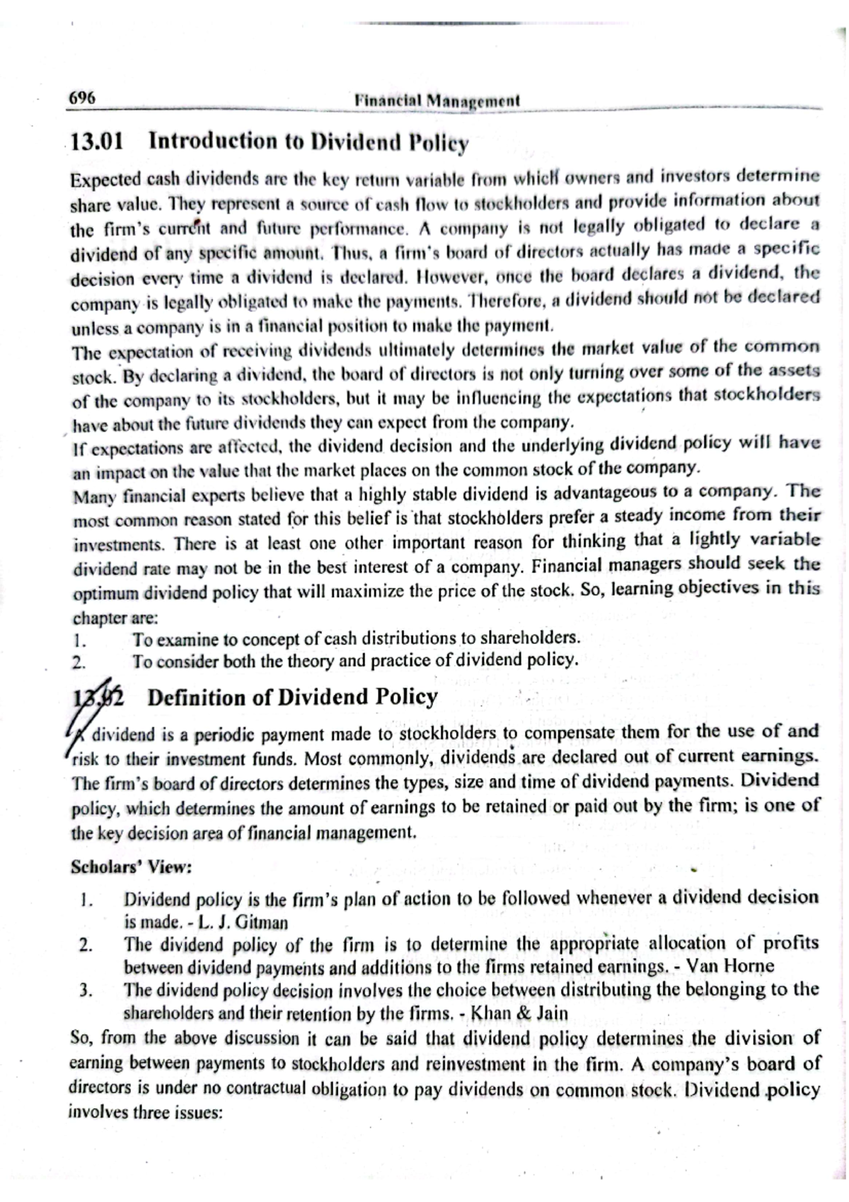 Dividend Policy - Financial Management - Studocu