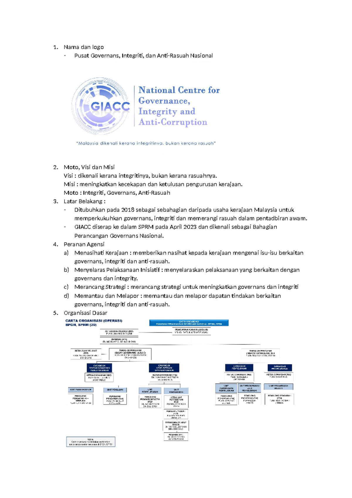 Giacc - Anti-Corruption - Nama dan logo Pusat Governans, Integriti, dan ...