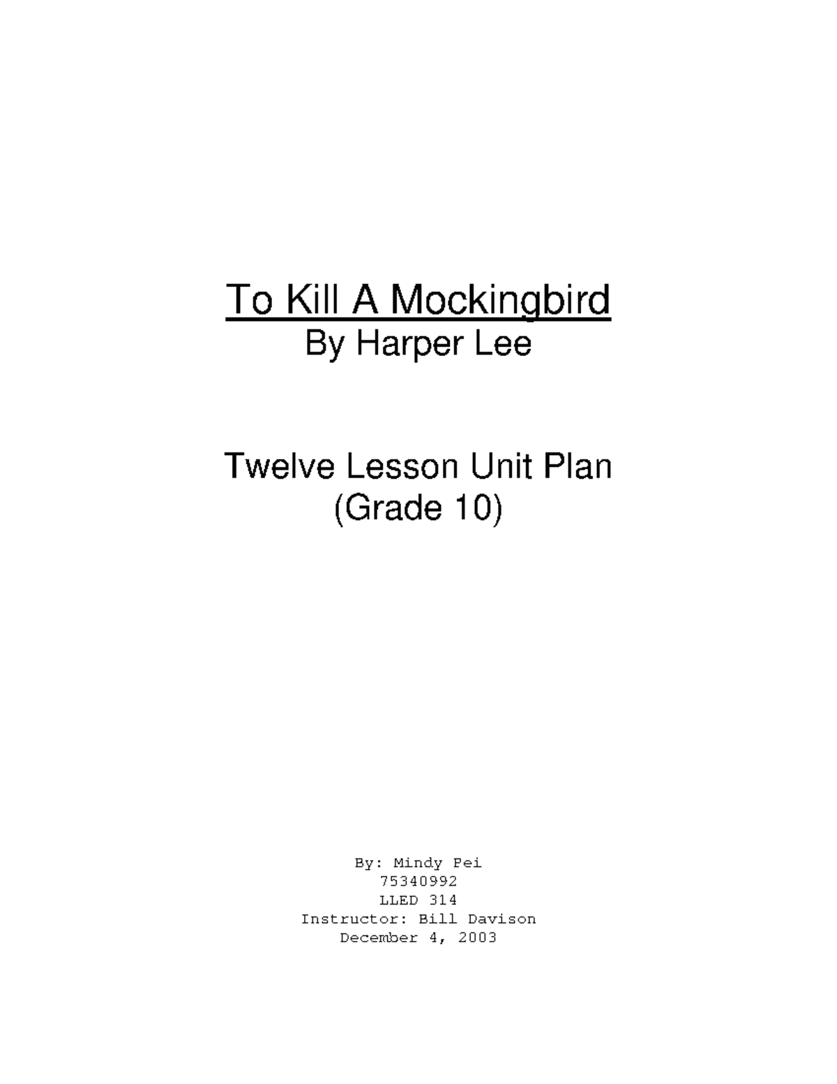 10Mindy-Pei-TKAM - tatata - To Kill A Mockingbird By Harper Lee Twelve ...