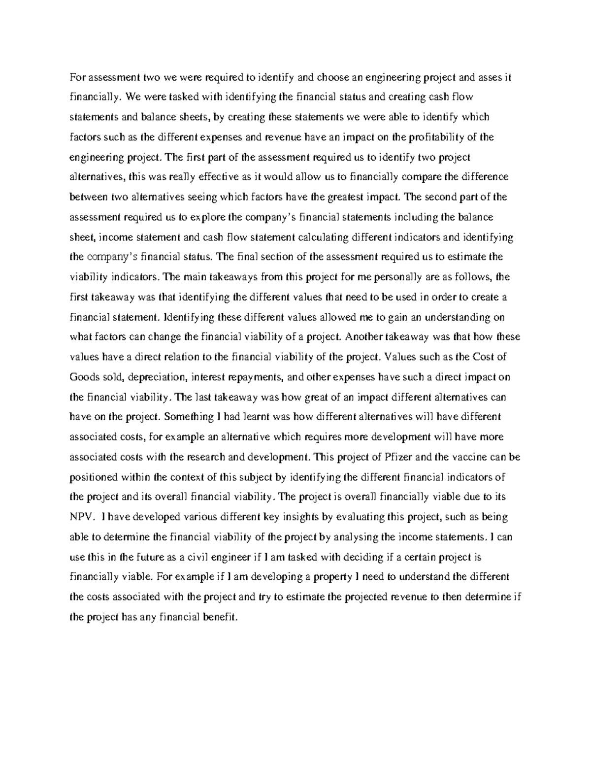 EEF Reflection - For assessment two we were required to identify and ...