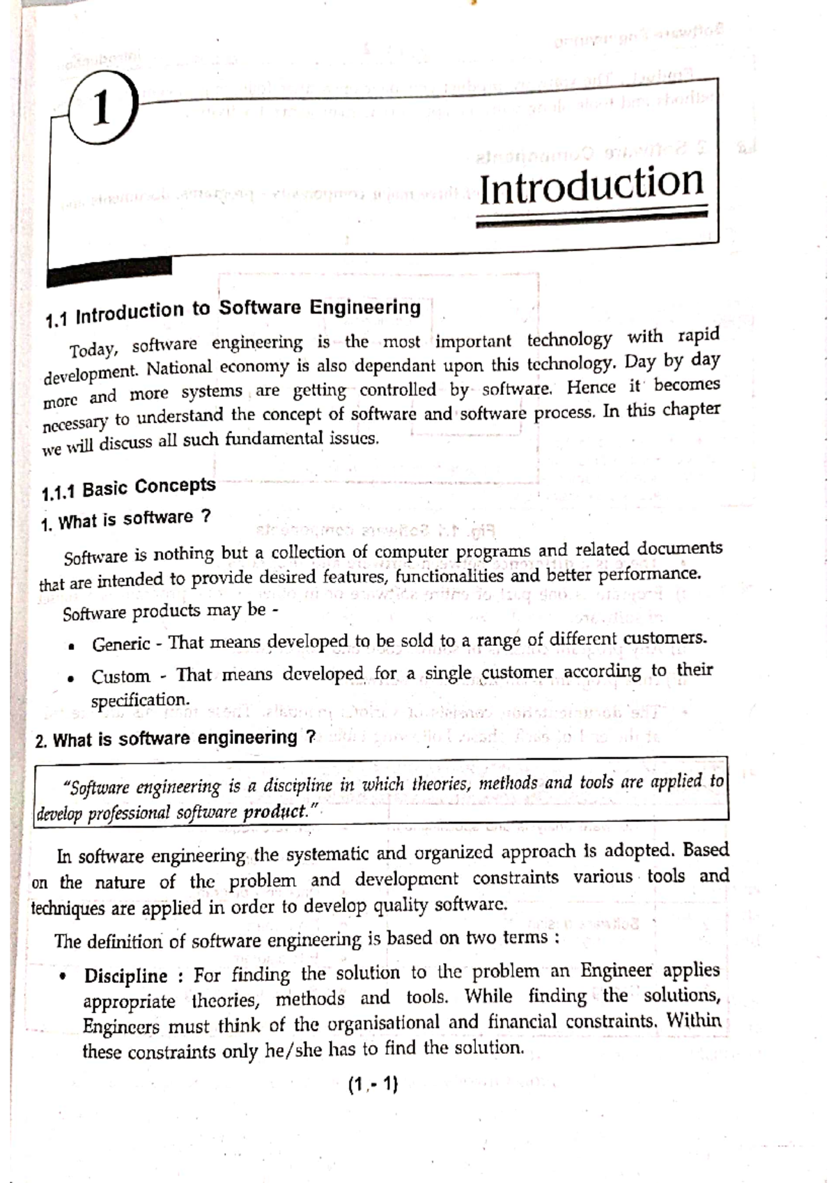 Software Engineer UNIT 1 Notes - B.tech - Studocu