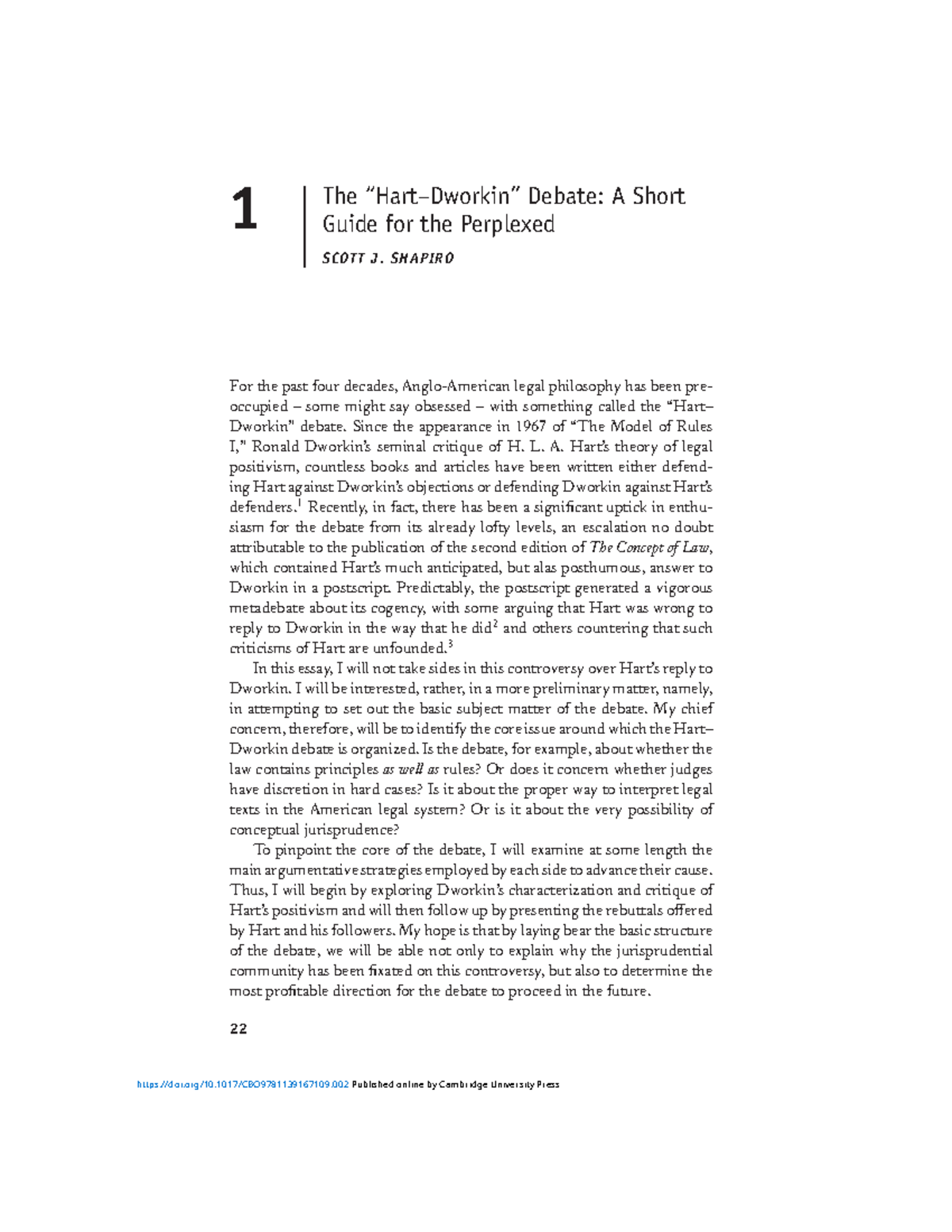 The hart dworkin debate a short guide for the perplexed - 0521664128c01 ...