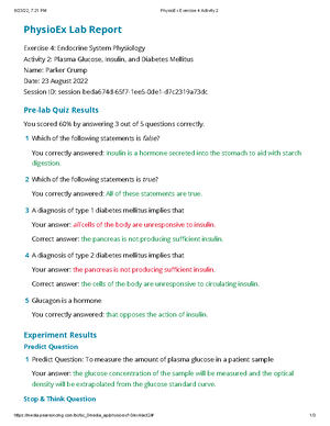 Physio Ex Exercise 4 Activity 4 - Experiment Results Predict Questions ...