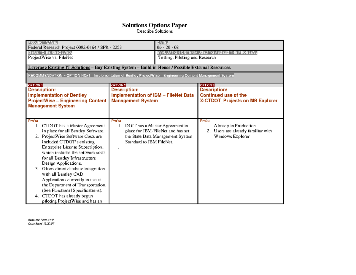 Solutions Options Paperpdf - Solutions Options Paper Describe Solutions ...