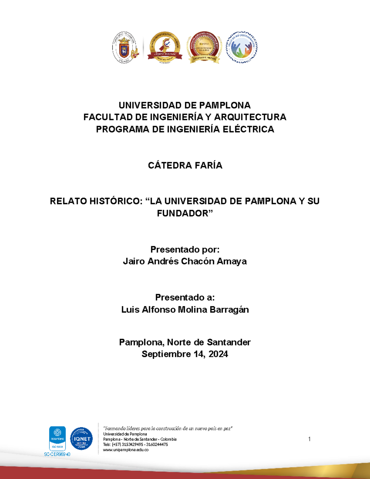 Relato Historico Jairo Andres Chacon Amaya - “Formando líderes para la ...