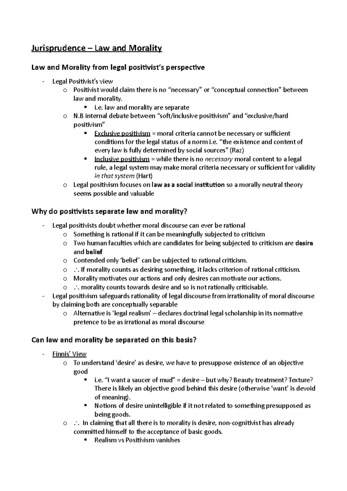 Law and Morality - KCL - Studocu