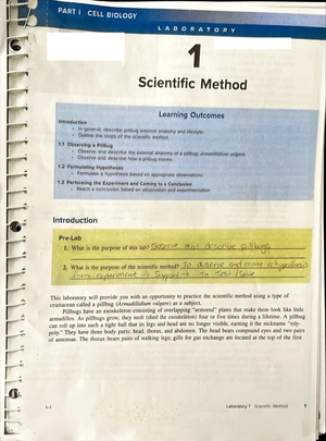 Bio 1 chapter 22 lab - completed lab assignment - BSC 1010L - Studocu