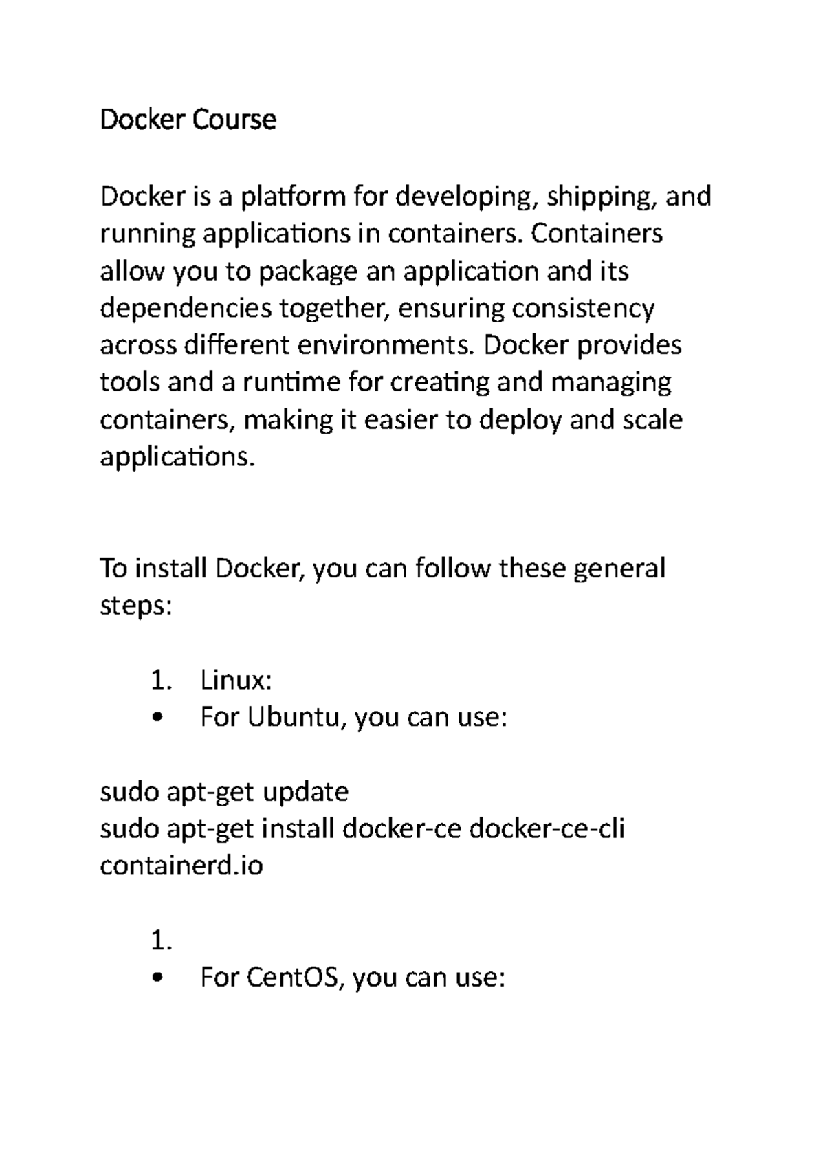 Docker - Containers allow you to package an application and its dependencies together, ensuring ...