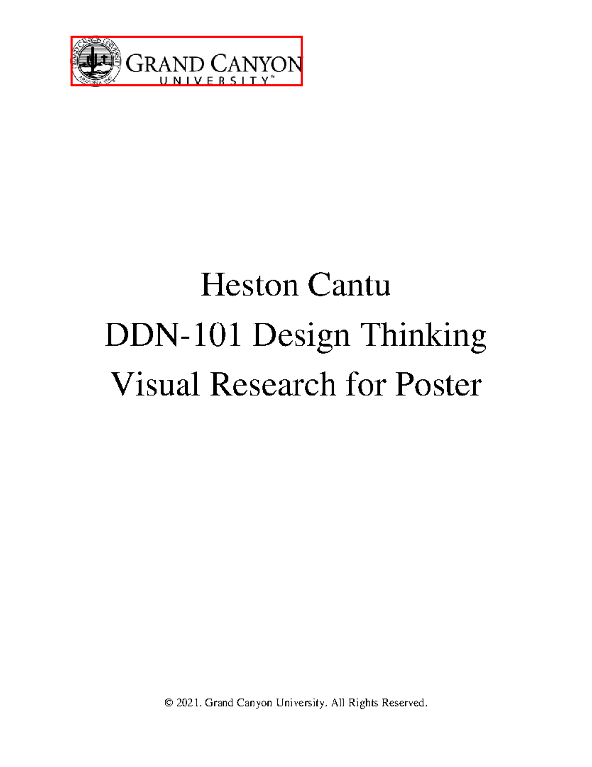 Visual Research for Poster - © 2021. Grand Canyon University. All ...