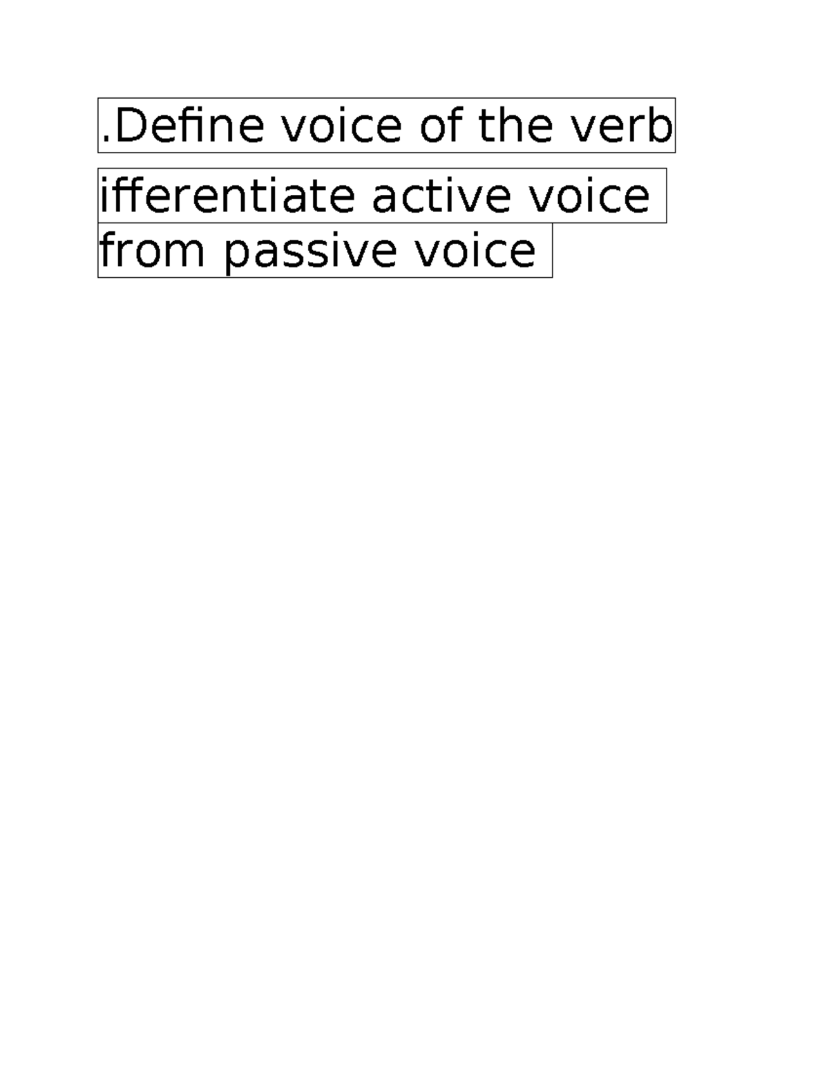 Active AND Passive Construction - .Define voice of the verb ...