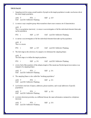 Chapter 15—Questionnaire Design-MCQ - MULTIPLE CHOICE Which of the ...