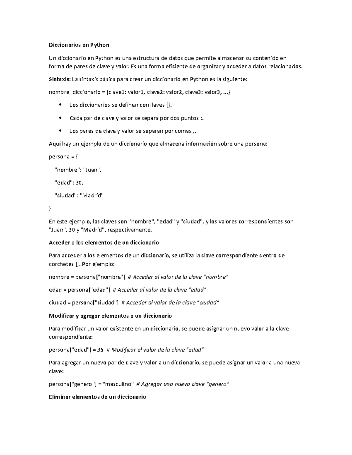 Diccionarios en Python - Es una forma eficiente de organizar y acceder ...