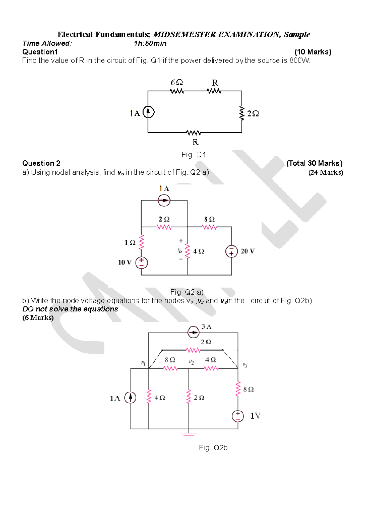 MSE Electrical Fundamentals Sample 2 2 - Electrical Fundamentals ...
