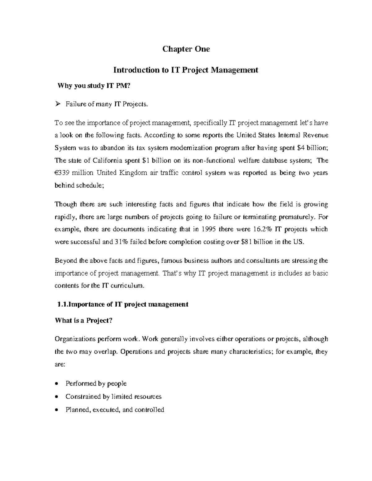 IT Project Management - To see the importance of project management ...