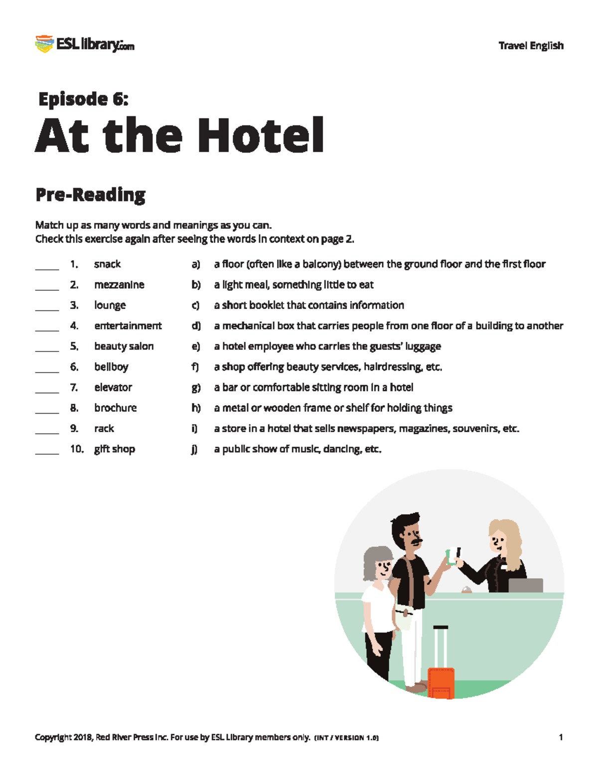 At the hotel - Estudiar - ESL library Travel English Episode 6: At the ...