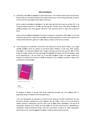 Unit 1 explore two contrasting businesses.docx - Unit 1 explore two ...