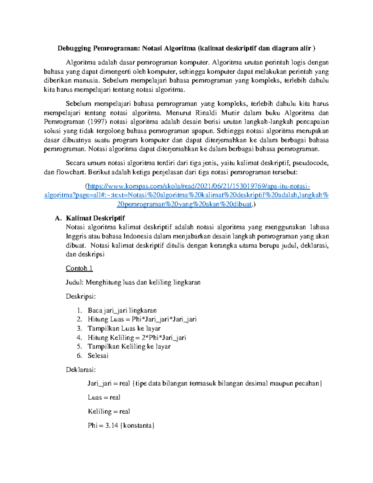 Debugging Pemrograman flowchart - Debugging Pemrograman: Notasi ...