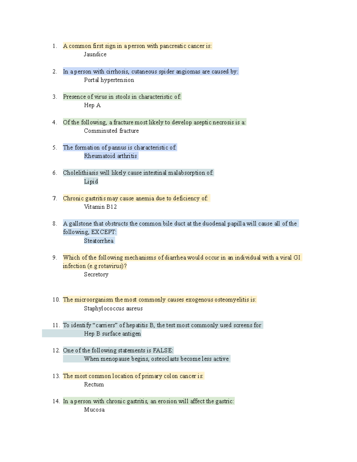 Patho kq3 - Used for knowledge quest - A common first sign in a person ...
