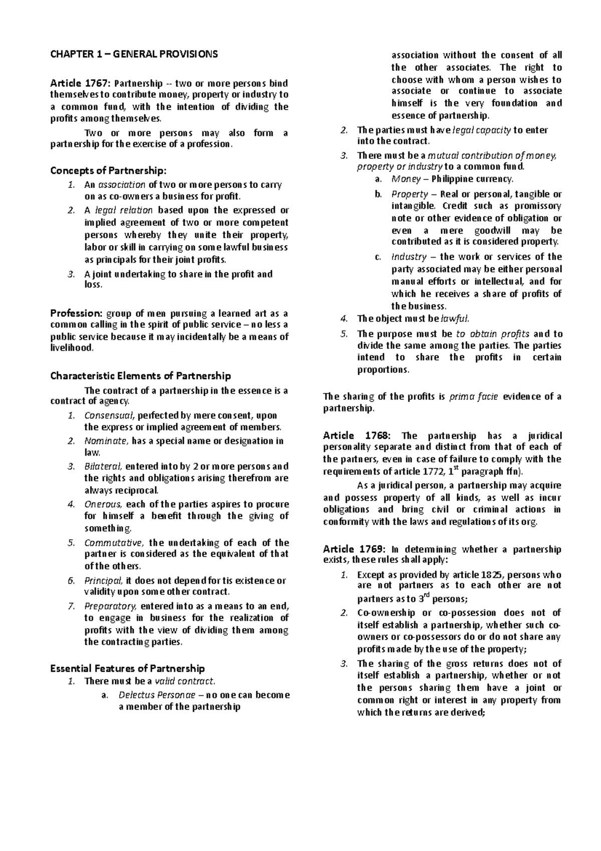 Notes-in-business-law-regulation - CHAPTER 1 – GENERAL PROVISIONS ...