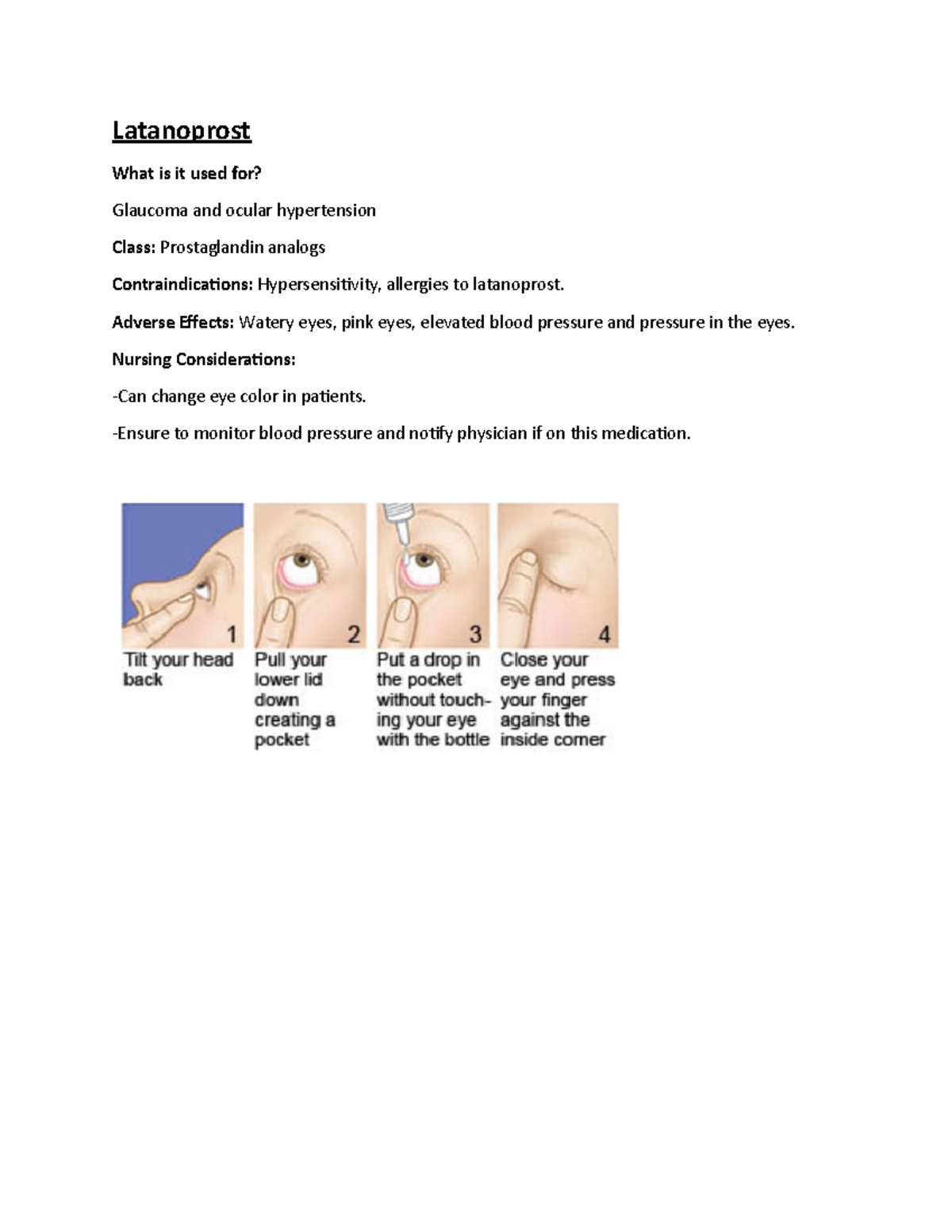 Opthlamic & Otic Drugs - EXAM 1, EXAM 2, AND EXAM 3 STUDY GUIDES FOR ...