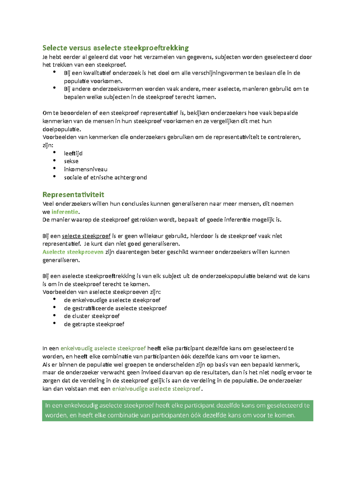 Aselecte steekproefmethoden - Selecte versus aselecte ...