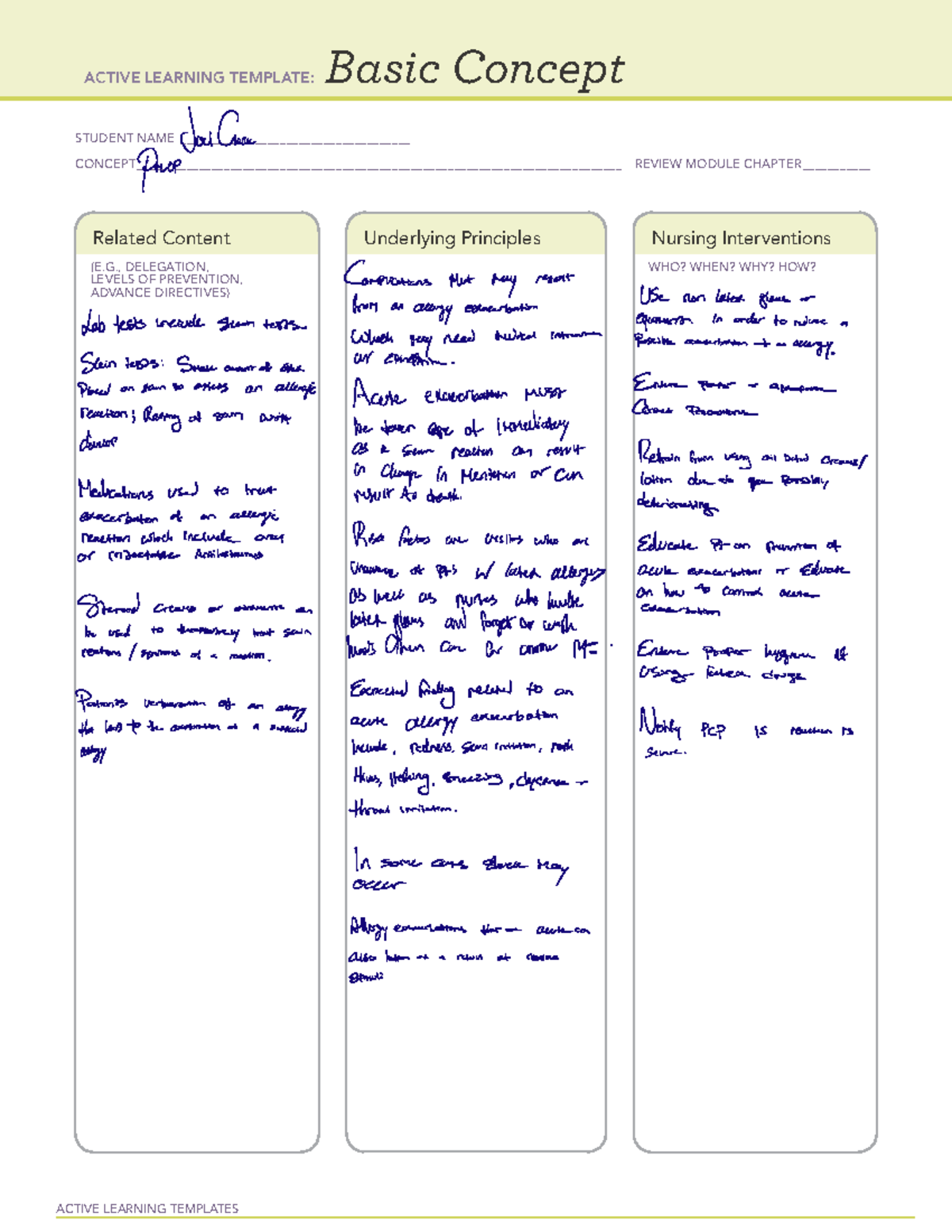 11a1 - hello - ACTIVE LEARNING TEMPLATES Basic Concept STUDENT NAME ...